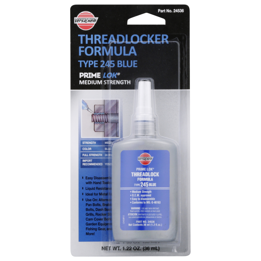 Threadlocker Formula Type 245 Blue • Versachem®